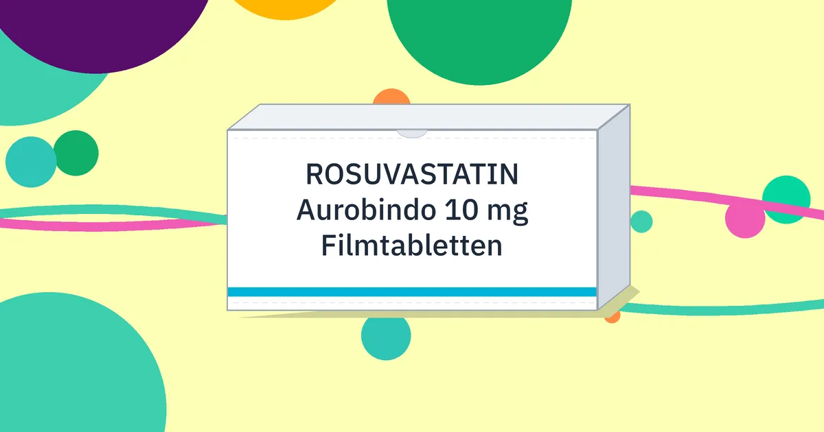 Symbolbild: Packung mit der Aufschrift ROSUVASTATIN Aurobindo 10 mg Filmtabletten (PZN 12868850) – Verfügbarkeit und Bezug in Apotheken in Frankfurt am Main
