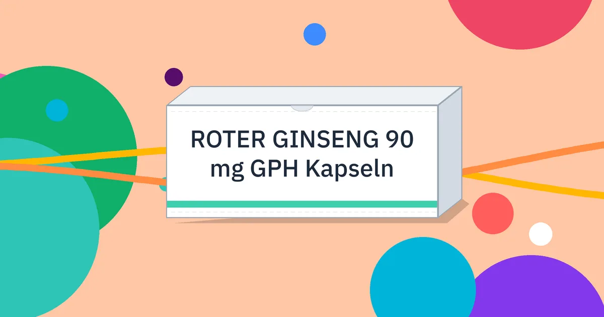 Symbolbild: Packung mit der Aufschrift ROTER GINSENG 90 mg GPH Kapseln (PZN 04949209) – Verfügbarkeit und Bezug in Apotheken in Frankfurt am Main