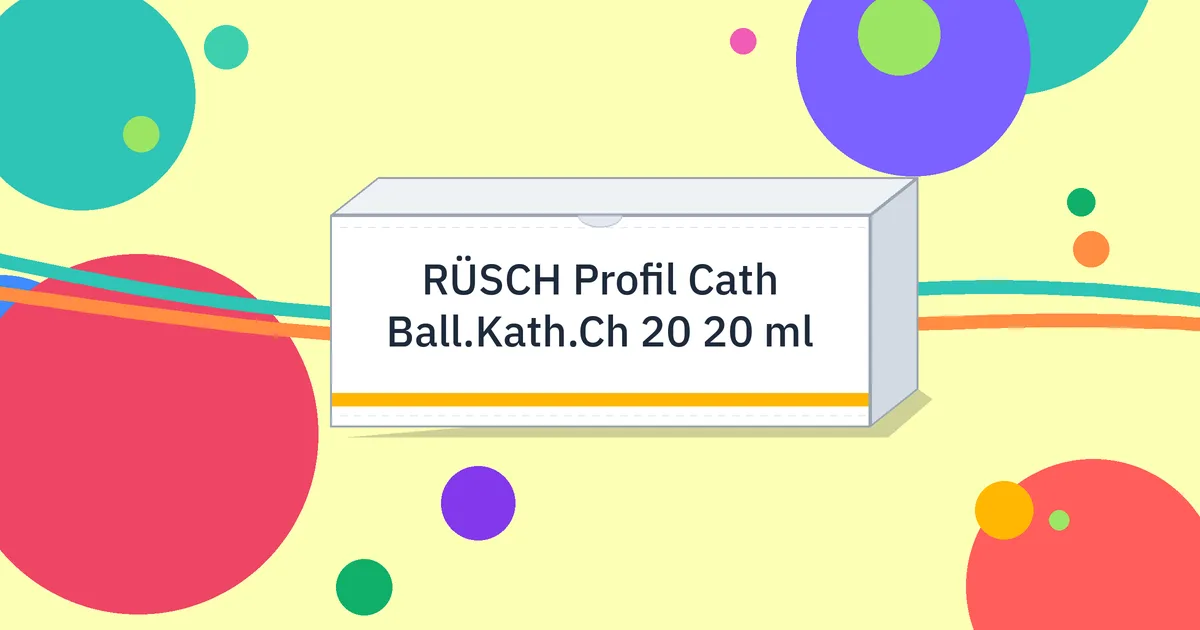 Symbolbild: Packung mit der Aufschrift RÜSCH Profil Cath Ball.Kath.Ch 20 20 ml (PZN 04248748) – Verfügbarkeit und Bezug in Apotheken in Frankfurt am Main