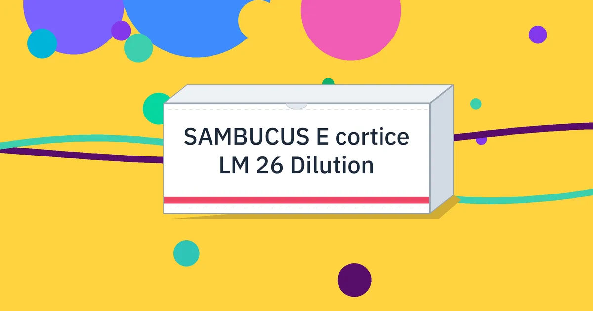 Symbolbild: Packung mit der Aufschrift SAMBUCUS E cortice LM 26 Dilution (PZN 13180156) – Verfügbarkeit und Bezug in Apotheken in Frankfurt am Main