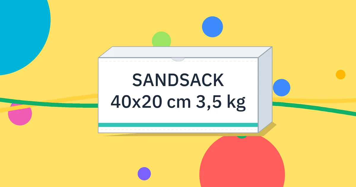 Symbolbild: Packung mit der Aufschrift SANDSACK 40x20 cm 3,5 kg (PZN 04849488) – Verfügbarkeit und Bezug in Apotheken in Frankfurt am Main