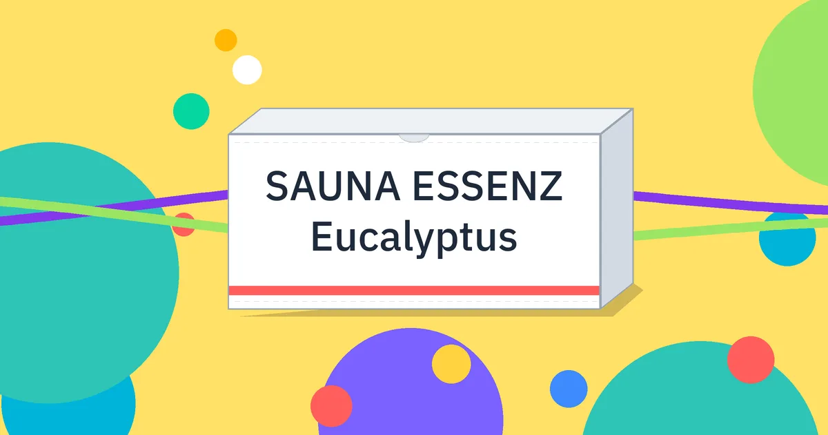 Symbolbild: Packung mit der Aufschrift SAUNA ESSENZ Eucalyptus (PZN 07735934) – Verfügbarkeit und Bezug in Apotheken in Frankfurt am Main