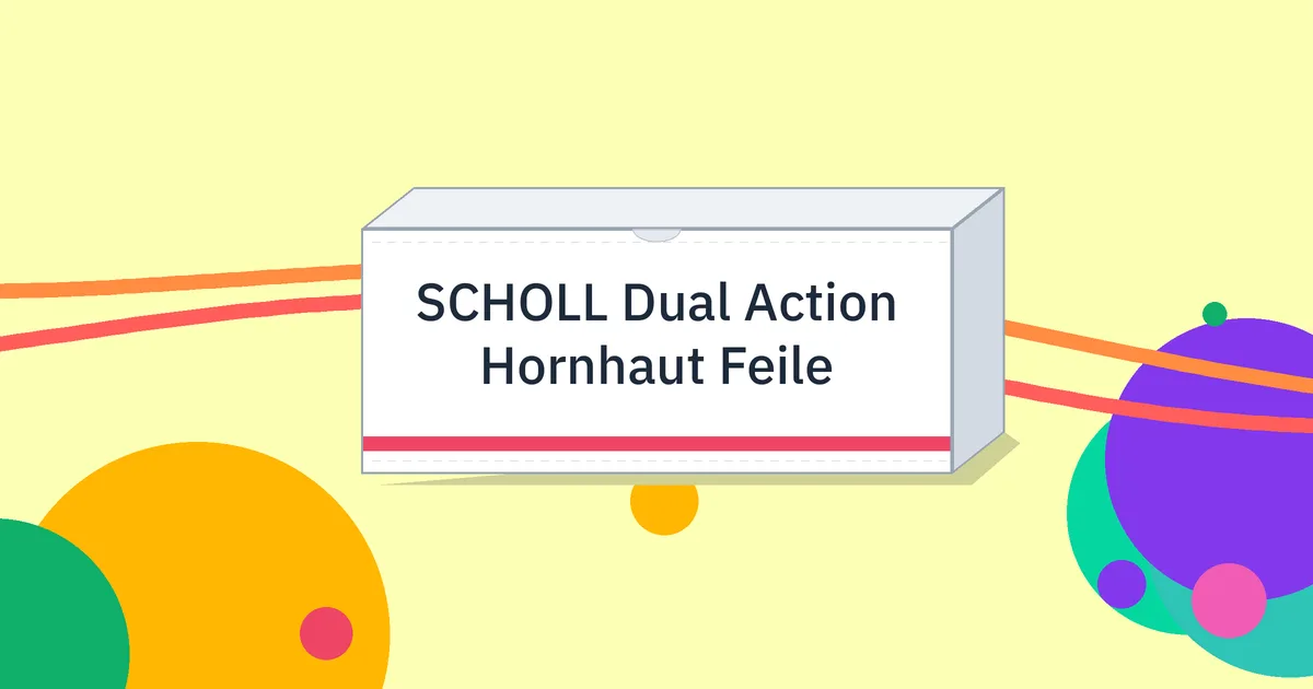 Symbolbild: Packung mit der Aufschrift SCHOLL Dual Action Hornhaut Feile (PZN 18296722) – Verfügbarkeit und Bezug in Apotheken in Frankfurt am Main