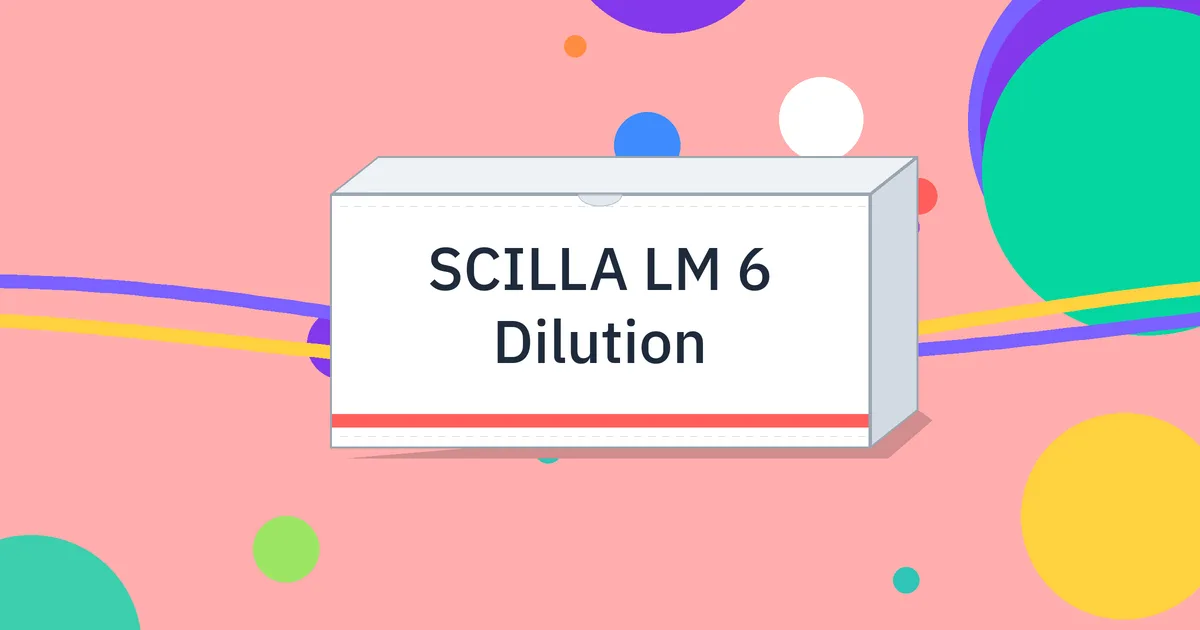 Symbolbild: Packung mit der Aufschrift SCILLA LM 6 Dilution (PZN 03502417) – Verfügbarkeit und Bezug in Apotheken in Frankfurt am Main