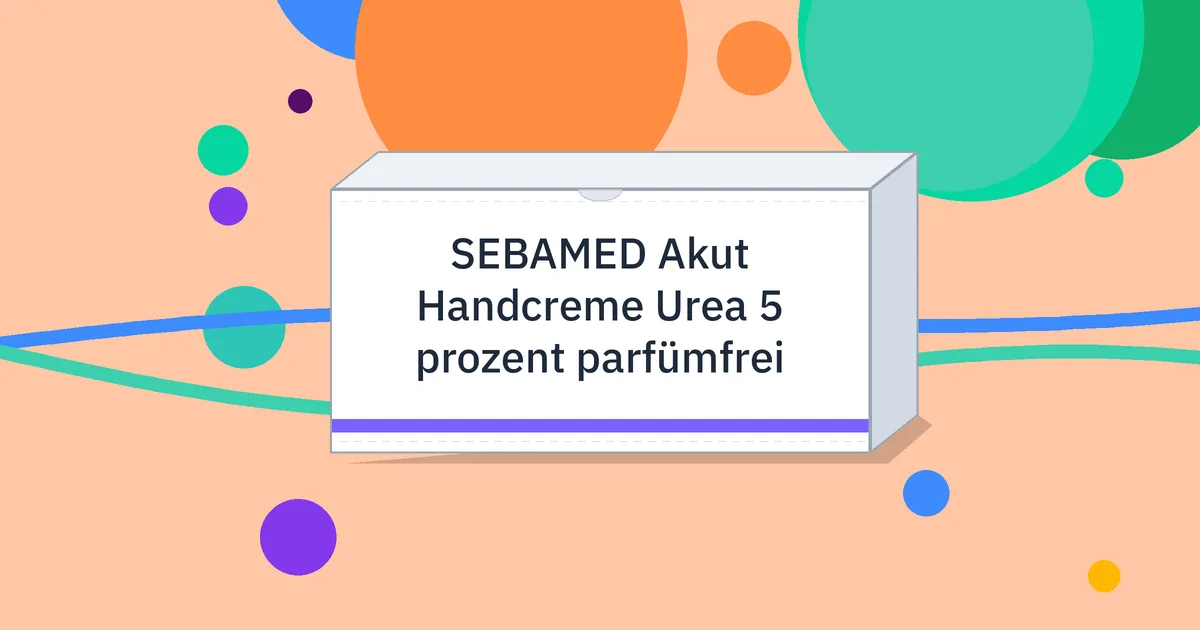 Symbolbild: Packung mit der Aufschrift SEBAMED Akut Handcreme Urea 5 prozent parfümfrei (PZN 19949557) – Verfügbarkeit und Bezug in Apotheken in Frankfurt am Main