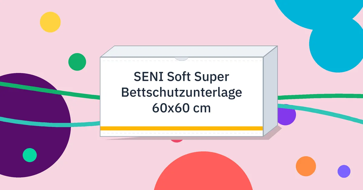 Symbolbild: Packung mit der Aufschrift SENI Soft Super Bettschutzunterlage 60x60 cm (PZN 20024155) – Verfügbarkeit und Bezug in Apotheken in Frankfurt am Main