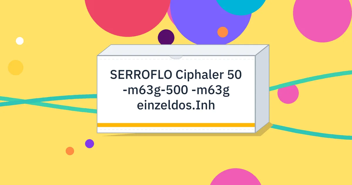 Symbolbild: Packung mit der Aufschrift SERROFLO Ciphaler 50 -m63g-500 -m63g einzeldos.Inh (PZN 18092830) – Verfügbarkeit und Bezug in Apotheken in Frankfurt am Main