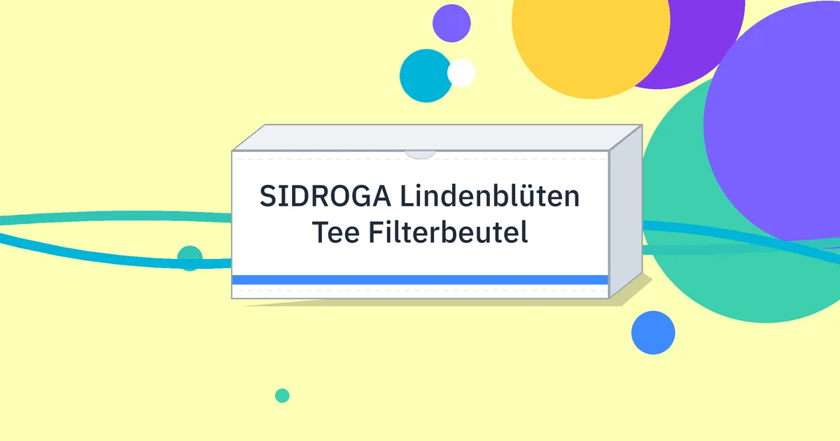 Symbolbild: Packung mit der Aufschrift SIDROGA Lindenblüten Tee Filterbeutel (PZN 01884840) – Verfügbarkeit und Bezug in Apotheken in Frankfurt am Main
