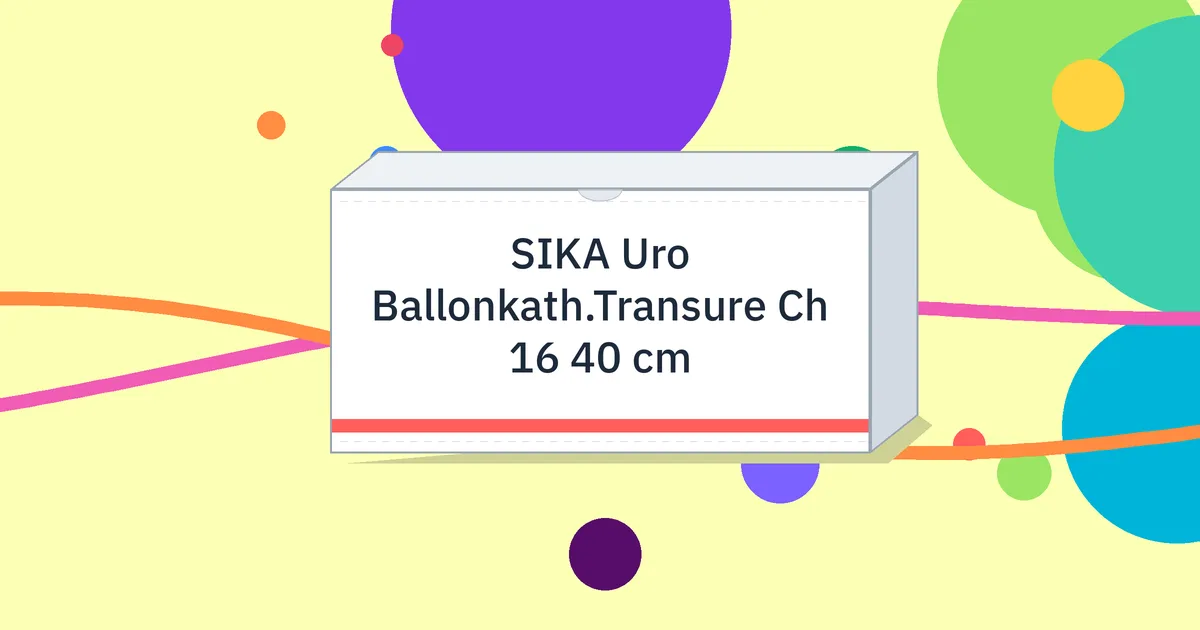 Symbolbild: Packung mit der Aufschrift SIKA Uro Ballonkath.Transure Ch 16 40 cm (PZN 03407239) – Verfügbarkeit und Bezug in Apotheken in Frankfurt am Main