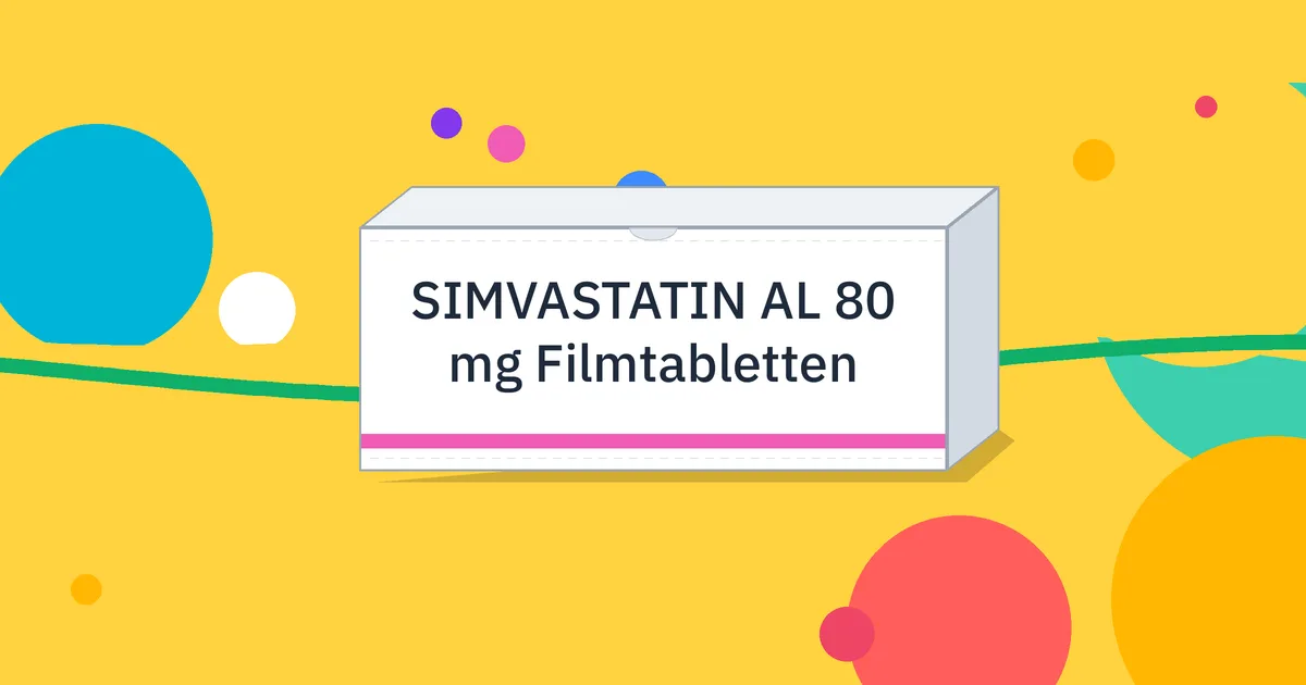 Symbolbild: Packung mit der Aufschrift SIMVASTATIN AL 80 mg Filmtabletten (PZN 04903940) – Verfügbarkeit und Bezug in Apotheken in Frankfurt am Main
