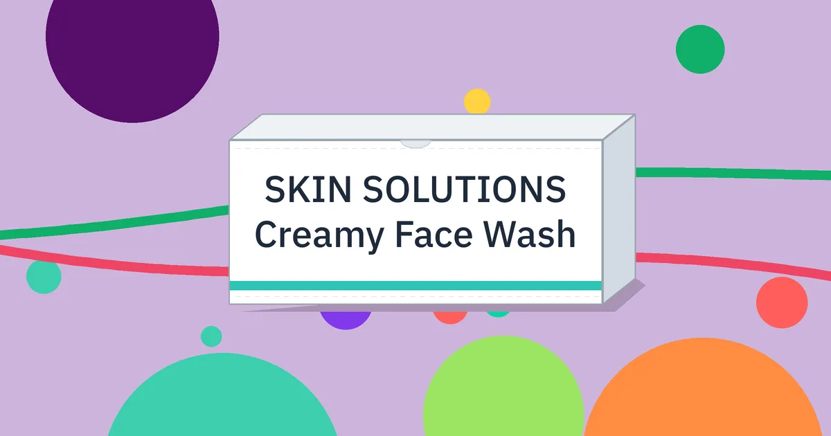 Symbolbild: Packung mit der Aufschrift SKIN SOLUTIONS Creamy Face Wash (PZN 17857615) – Verfügbarkeit und Bezug in Apotheken in Frankfurt am Main