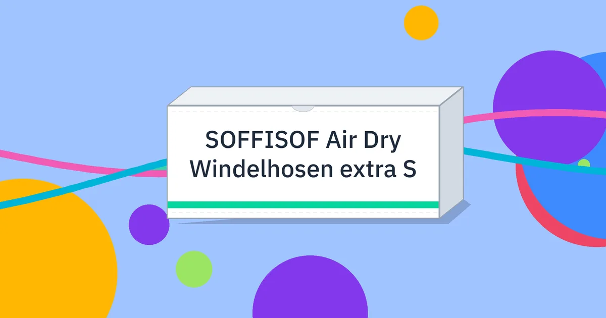 Symbolbild: Packung mit der Aufschrift SOFFISOF Air Dry Windelhosen extra S (PZN 12566178) – Verfügbarkeit und Bezug in Apotheken in Frankfurt am Main