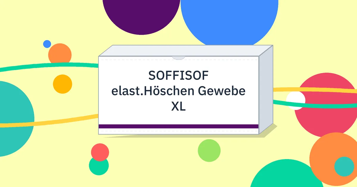 Symbolbild: Packung mit der Aufschrift SOFFISOF elast.Höschen Gewebe XL (PZN 11659179) – Verfügbarkeit und Bezug in Apotheken in Frankfurt am Main
