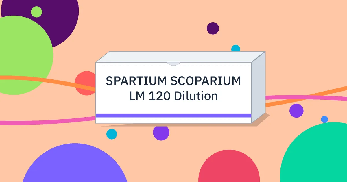Symbolbild: Packung mit der Aufschrift SPARTIUM SCOPARIUM LM 120 Dilution (PZN 13195028) – Verfügbarkeit und Bezug in Apotheken in Frankfurt am Main