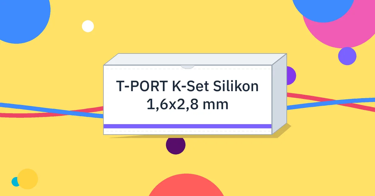Symbolbild: Packung mit der Aufschrift T-PORT K-Set Silikon 1,6x2,8 mm (PZN 17588948) – Verfügbarkeit und Bezug in Apotheken in Frankfurt am Main