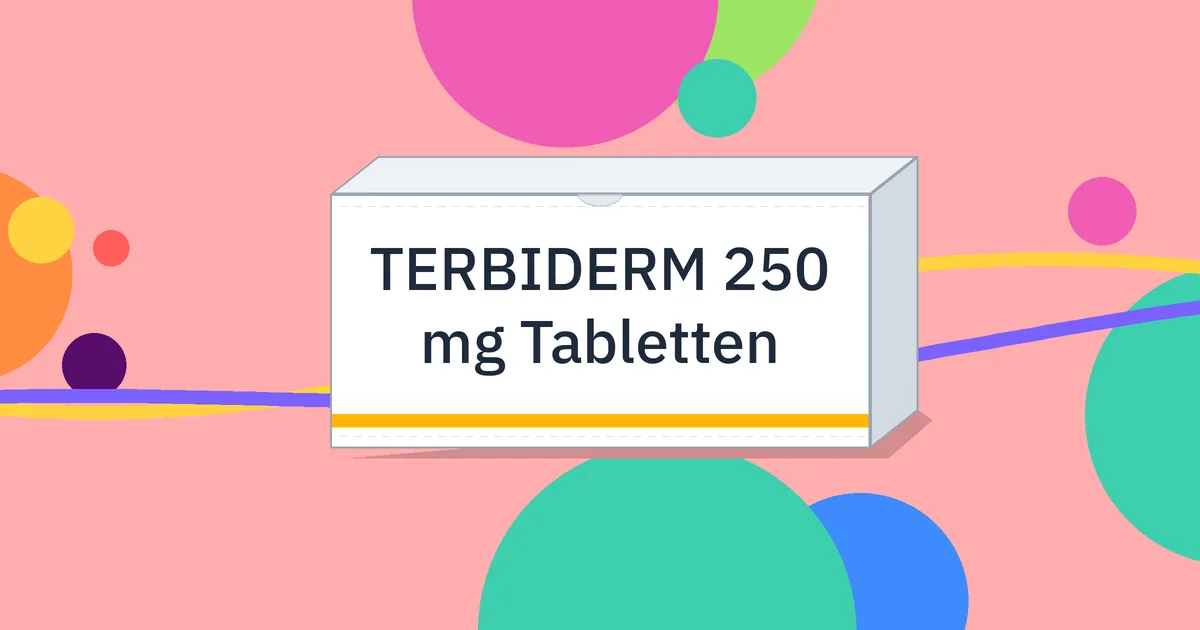 Symbolbild: Packung mit der Aufschrift TERBIDERM 250 mg Tabletten (PZN 00029021) – Verfügbarkeit und Bezug in Apotheken in Frankfurt am Main