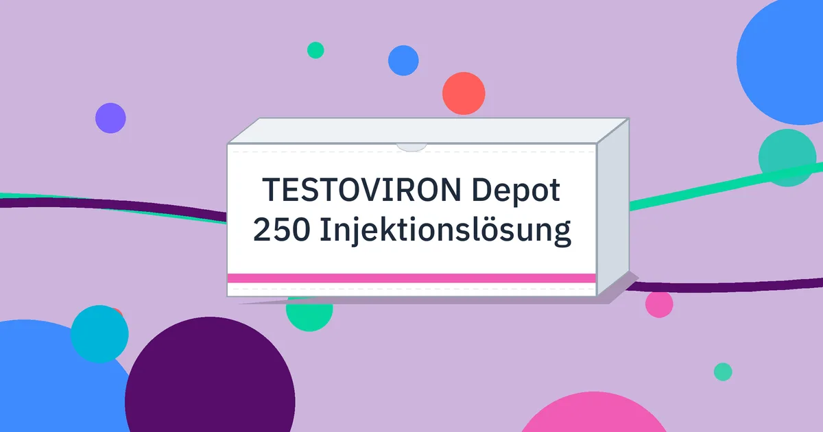 Symbolbild: Packung mit der Aufschrift TESTOVIRON Depot 250 Injektionslösung (PZN 01015222) – Verfügbarkeit und Bezug in Apotheken in Frankfurt am Main