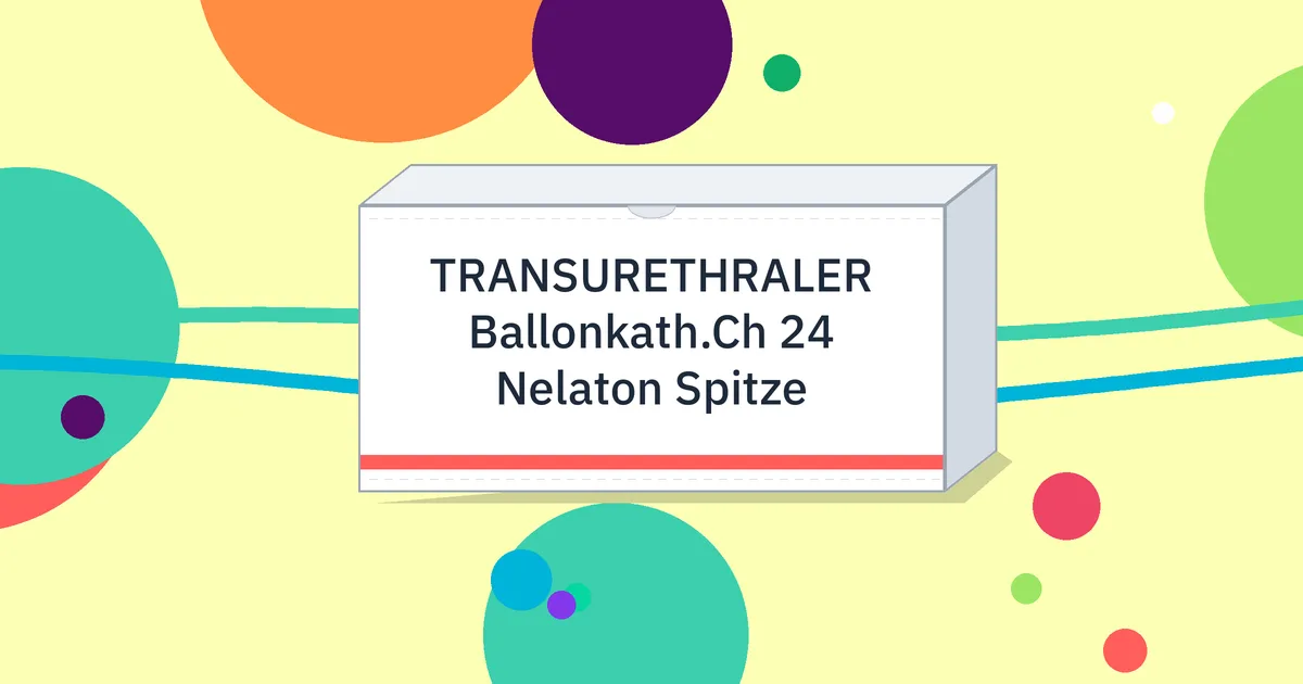 Symbolbild: Packung mit der Aufschrift TRANSURETHRALER Ballonkath.Ch 24 Nelaton Spitze (PZN 09061339) – Verfügbarkeit und Bezug in Apotheken in Frankfurt am Main