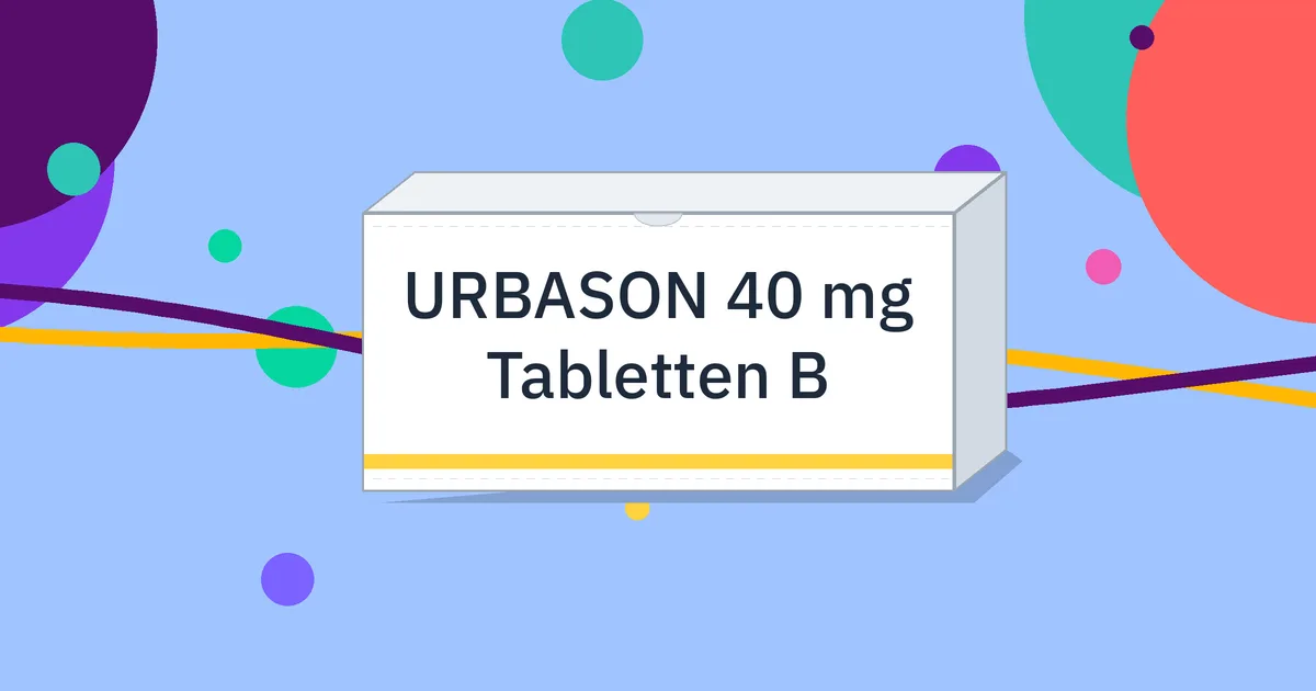 Symbolbild: Packung mit der Aufschrift URBASON 40 mg Tabletten B (PZN 03513214) – Verfügbarkeit und Bezug in Apotheken in Frankfurt am Main