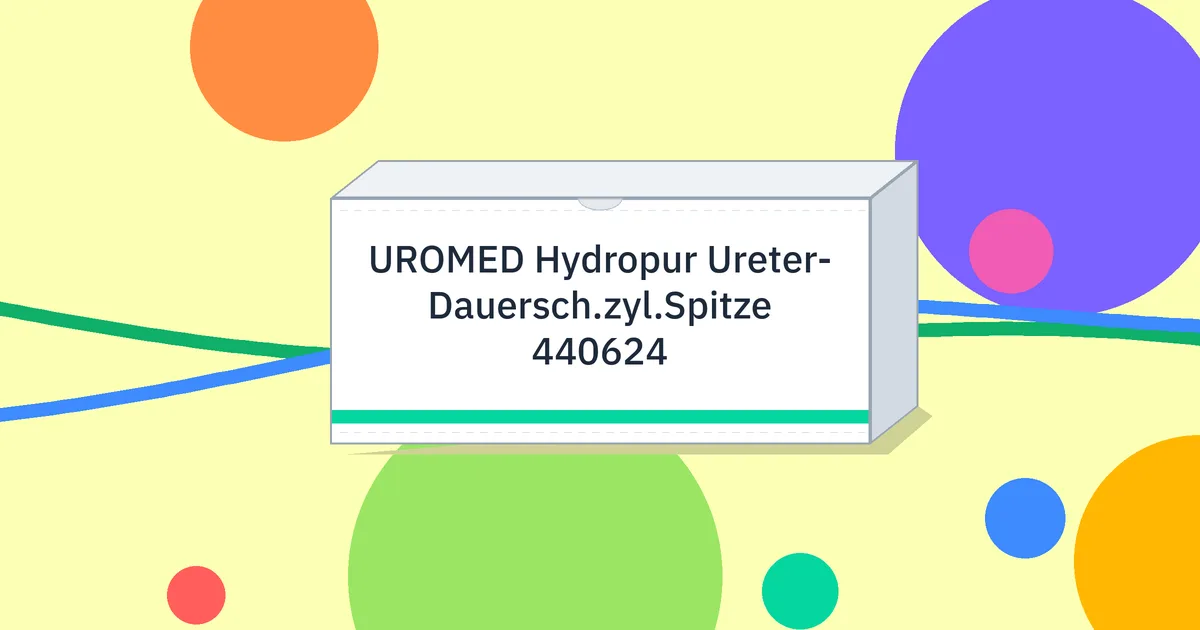 Symbolbild: Packung mit der Aufschrift UROMED Hydropur Ureter-Dauersch.zyl.Spitze 440624 (PZN 11371024) – Verfügbarkeit und Bezug in Apotheken in Frankfurt am Main