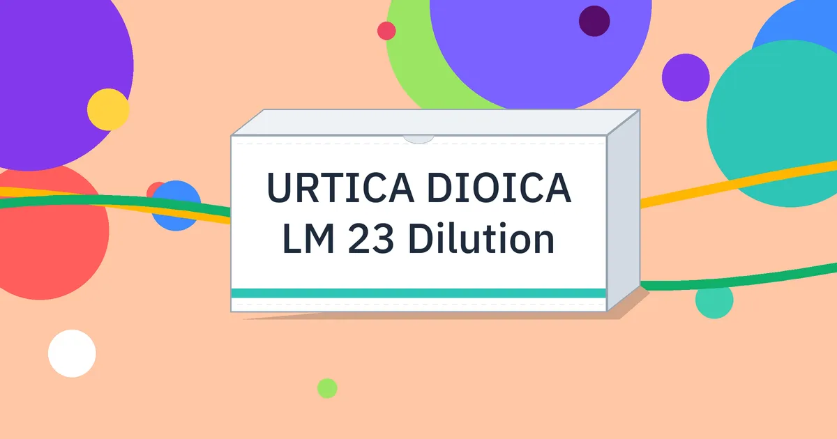 Symbolbild: Packung mit der Aufschrift URTICA DIOICA LM 23 Dilution (PZN 13257367) – Verfügbarkeit und Bezug in Apotheken in Frankfurt am Main
