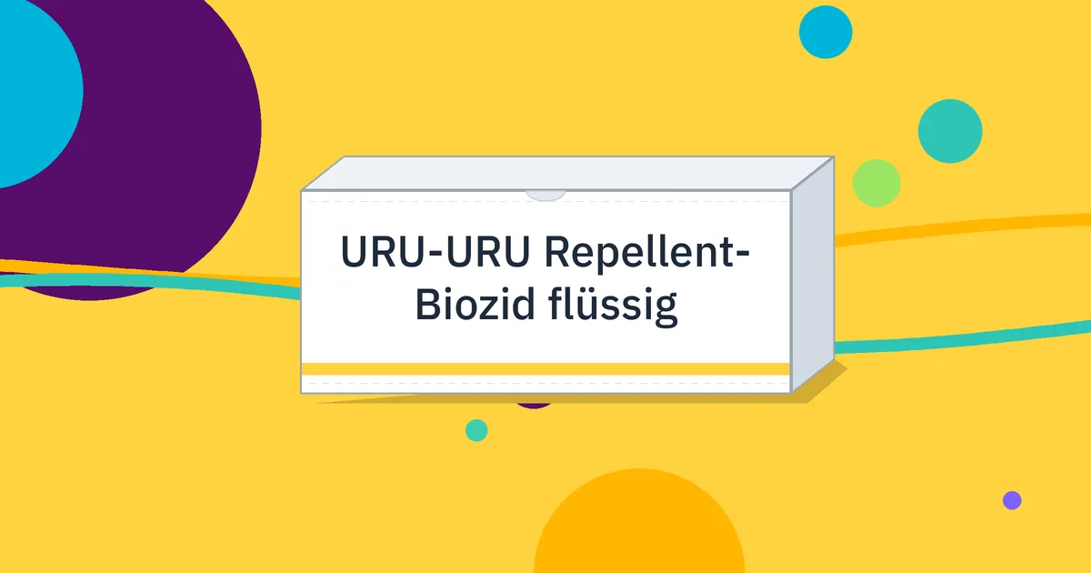 Symbolbild: Packung mit der Aufschrift URU-URU Repellent-Biozid flüssig (PZN 17400525) – Verfügbarkeit und Bezug in Apotheken in Frankfurt am Main