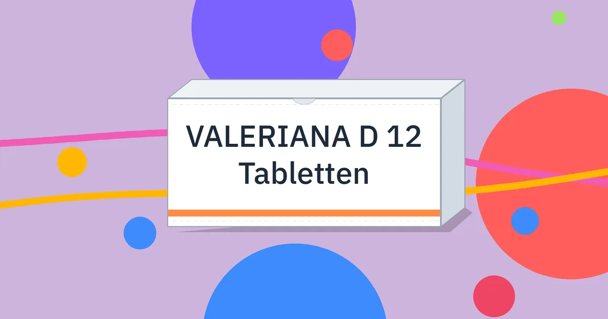 Symbolbild: Packung mit der Aufschrift VALERIANA D 12 Tabletten (PZN 02637121) – Verfügbarkeit und Bezug in Apotheken in Frankfurt am Main