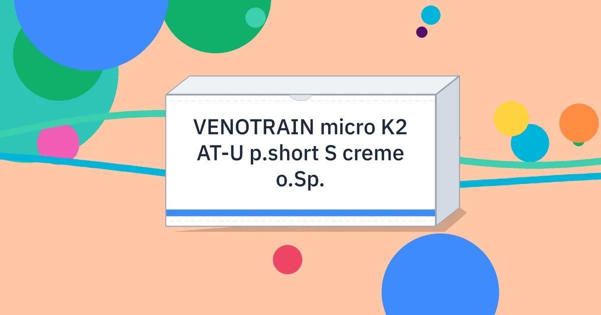 Symbolbild: Packung mit der Aufschrift VENOTRAIN micro K2 AT-U p.short S creme o.Sp. (PZN 05708933) – Verfügbarkeit und Bezug in Apotheken in Frankfurt am Main