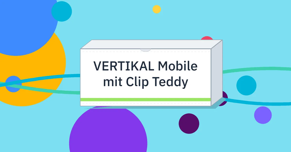 Symbolbild: Packung mit der Aufschrift VERTIKAL Mobile mit Clip Teddy (PZN 09274992) – Verfügbarkeit und Bezug in Apotheken in Frankfurt am Main