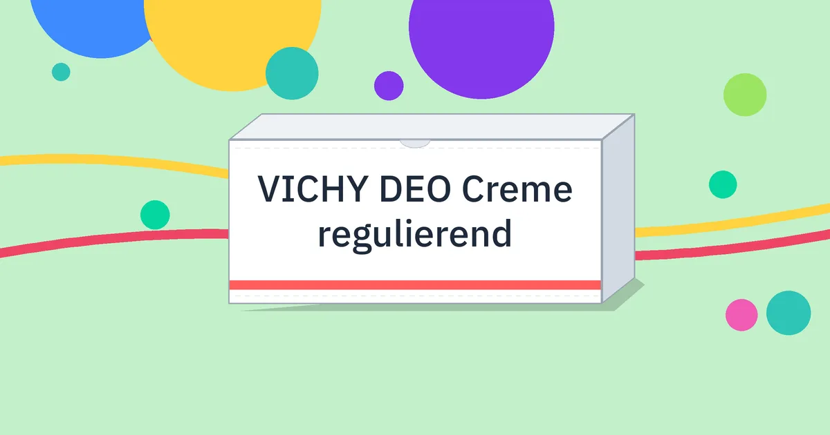 Symbolbild: Packung mit der Aufschrift VICHY DEO Creme regulierend (PZN 02574308) – Verfügbarkeit und Bezug in Apotheken in Frankfurt am Main