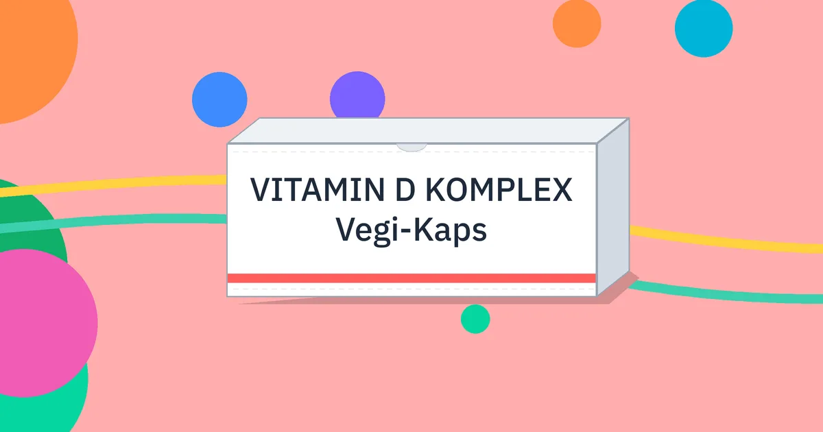 Symbolbild: Packung mit der Aufschrift VITAMIN D KOMPLEX Vegi-Kaps (PZN 13719773) – Verfügbarkeit und Bezug in Apotheken in Frankfurt am Main