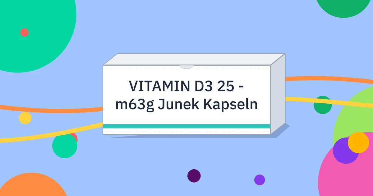 Symbolbild: Packung mit der Aufschrift VITAMIN D3 25 -m63g Junek Kapseln (PZN 04723422) – Verfügbarkeit und Bezug in Apotheken in Frankfurt am Main