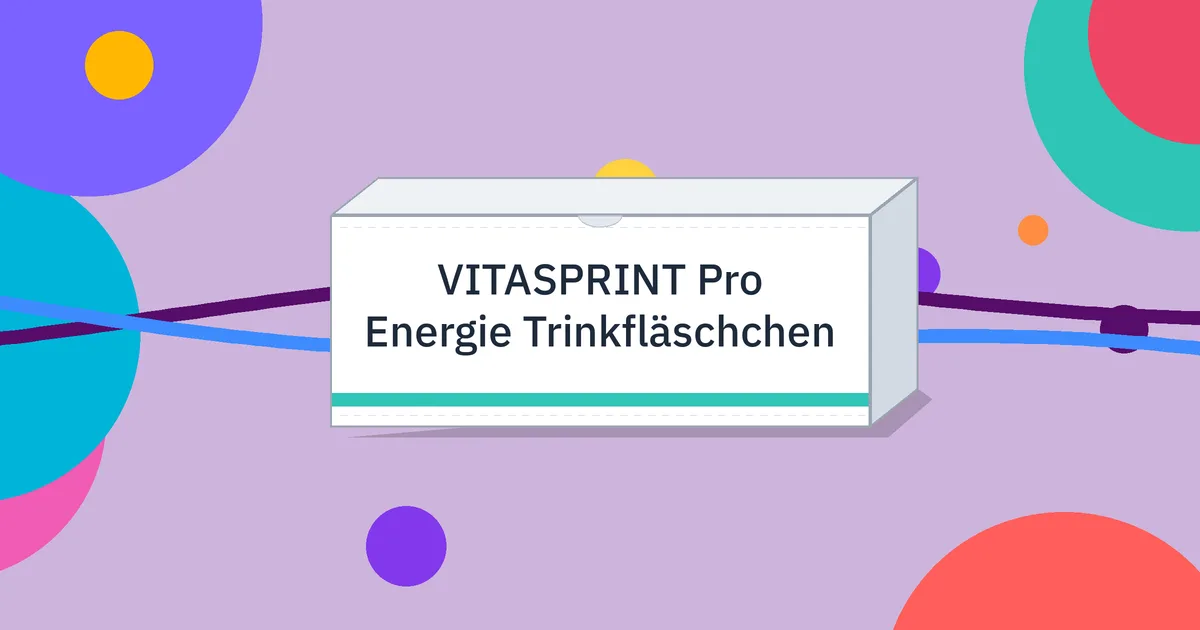 Symbolbild: Packung mit der Aufschrift VITASPRINT Pro Energie Trinkfläschchen (PZN 16244980) – Verfügbarkeit und Bezug in Apotheken in Frankfurt am Main