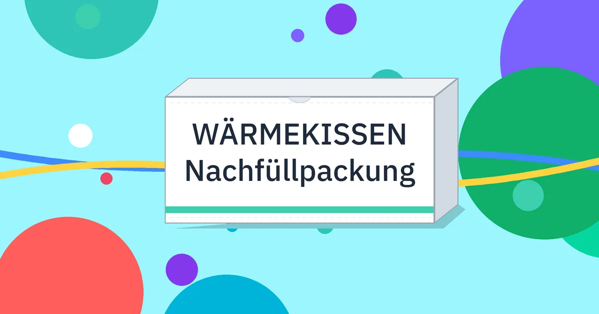 Symbolbild: Packung mit der Aufschrift WÄRMEKISSEN Nachfüllpackung (PZN 14263915) – Verfügbarkeit und Bezug in Apotheken in Frankfurt am Main