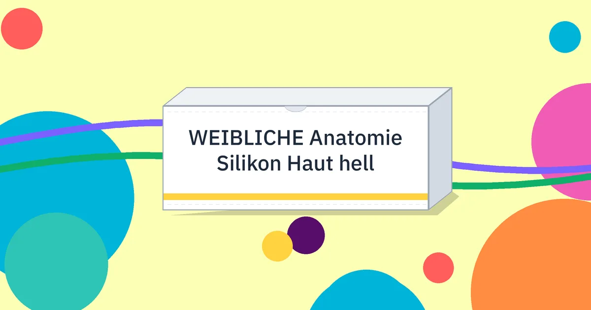 Symbolbild: Packung mit der Aufschrift WEIBLICHE Anatomie Silikon Haut hell (PZN 09649363) – Verfügbarkeit und Bezug in Apotheken in Frankfurt am Main