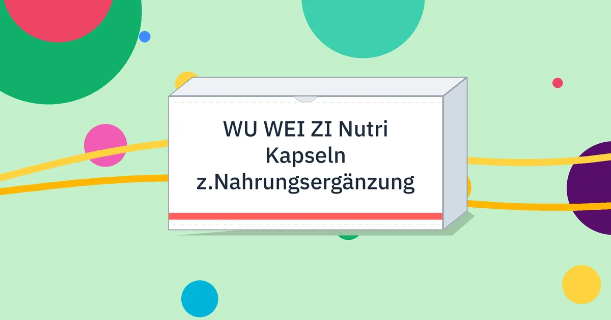 Symbolbild: Packung mit der Aufschrift WU WEI ZI Nutri Kapseln z.Nahrungsergänzung (PZN 00099145) – Verfügbarkeit und Bezug in Apotheken in Frankfurt am Main