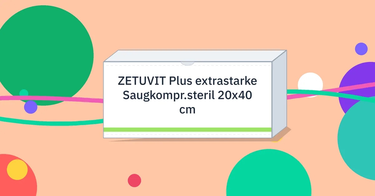 Symbolbild: Packung mit der Aufschrift ZETUVIT Plus extrastarke Saugkompr.steril 20x40 cm (PZN 16675817) – Verfügbarkeit und Bezug in Apotheken in Frankfurt am Main