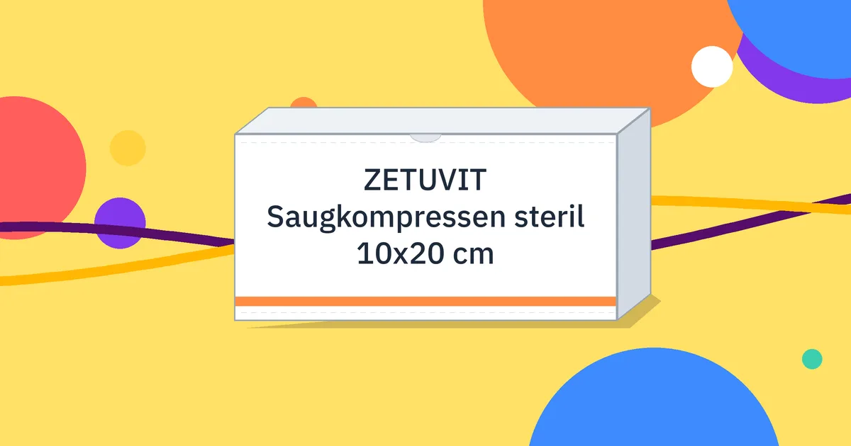 Symbolbild: Packung mit der Aufschrift ZETUVIT Saugkompressen steril 10x20 cm (PZN 17842335) – Verfügbarkeit und Bezug in Apotheken in Frankfurt am Main