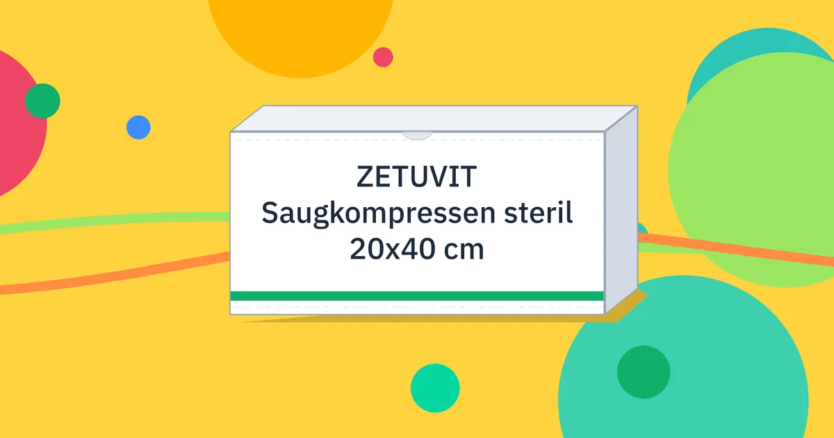 Symbolbild: Packung mit der Aufschrift ZETUVIT Saugkompressen steril 20x40 cm (PZN 03242689) – Verfügbarkeit und Bezug in Apotheken in Frankfurt am Main
