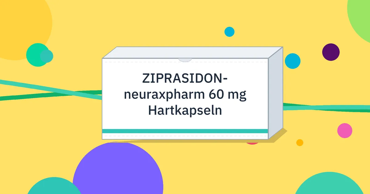 Symbolbild: Packung mit der Aufschrift ZIPRASIDON-neuraxpharm 60 mg Hartkapseln (PZN 09927945) – Verfügbarkeit und Bezug in Apotheken in Frankfurt am Main