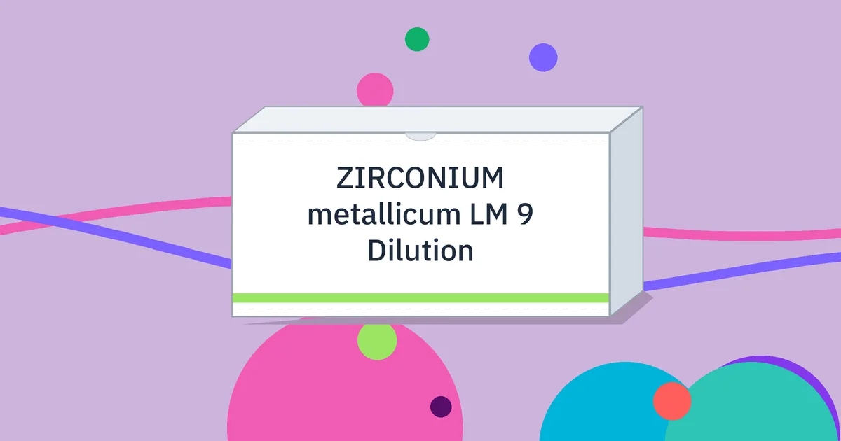 Symbolbild: Packung mit der Aufschrift ZIRCONIUM metallicum LM 9 Dilution (PZN 13302582) – Verfügbarkeit und Bezug in Apotheken in Frankfurt am Main