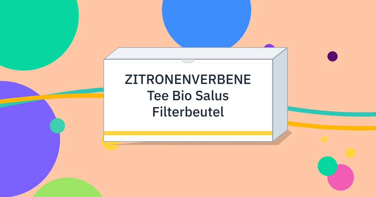 Symbolbild: Packung mit der Aufschrift ZITRONENVERBENE Tee Bio Salus Filterbeutel (PZN 17899660) – Verfügbarkeit und Bezug in Apotheken in Frankfurt am Main