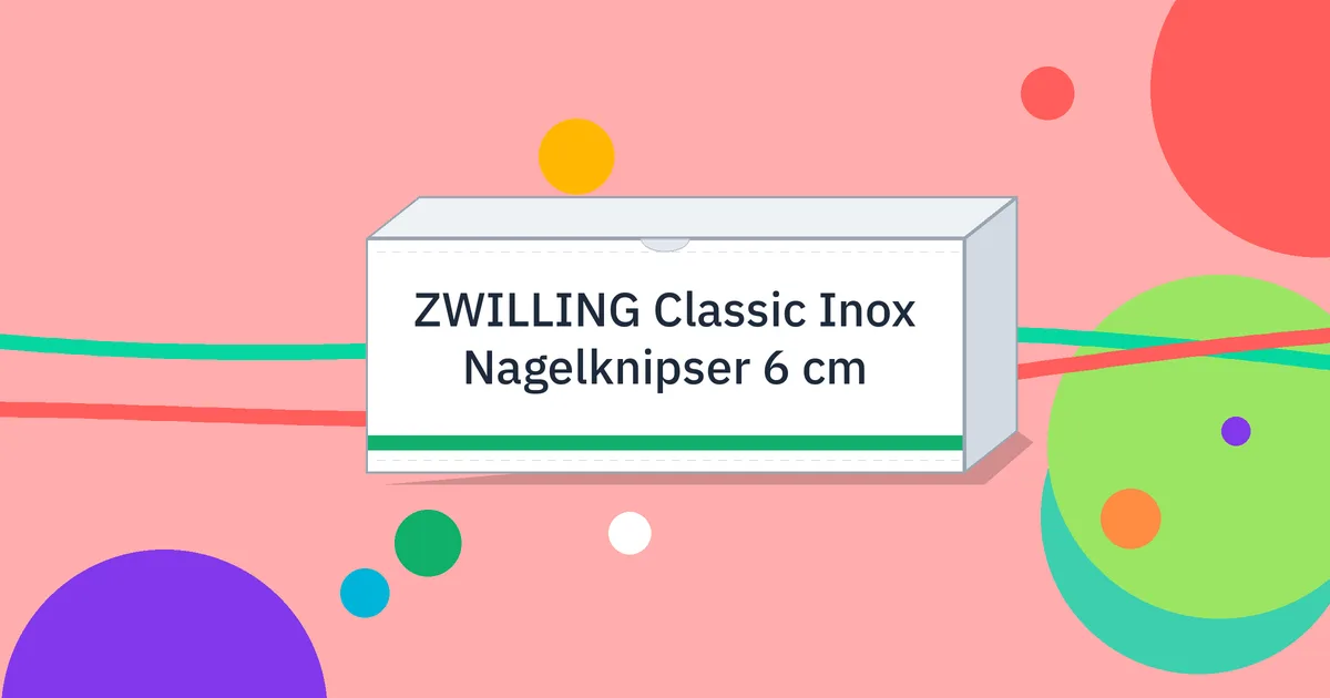 Symbolbild: Packung mit der Aufschrift ZWILLING Classic Inox Nagelknipser 6 cm (PZN 15824416) – Verfügbarkeit und Bezug in Apotheken in Frankfurt am Main
