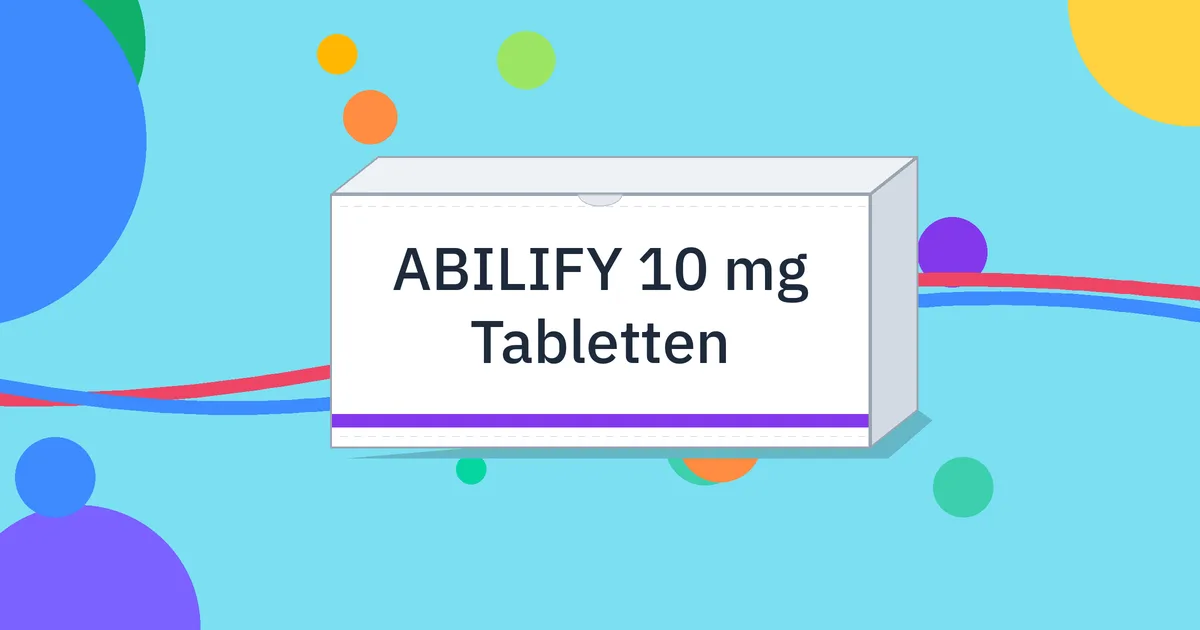 Symbolbild: Packung mit der Aufschrift ABILIFY 10 mg Tabletten (PZN 09219496) – Verfügbarkeit und Bezug in Apotheken in Frankfurt am Main