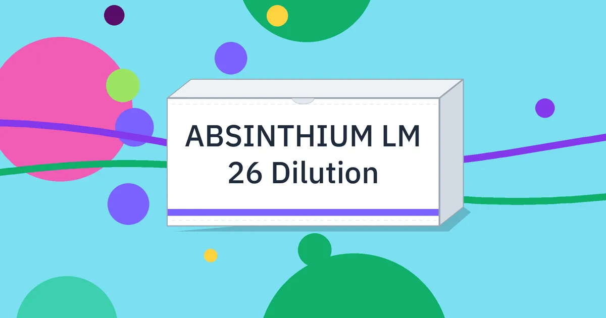 Symbolbild: Packung mit der Aufschrift ABSINTHIUM LM 26 Dilution (PZN 13261713) – Verfügbarkeit und Bezug in Apotheken in Frankfurt am Main