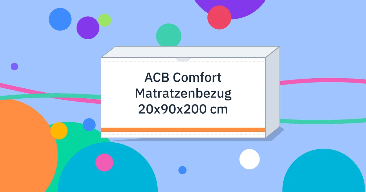 Symbolbild: Packung mit der Aufschrift ACB Comfort Matratzenbezug 20x90x200 cm (PZN 04117354) – Verfügbarkeit und Bezug in Apotheken in Frankfurt am Main