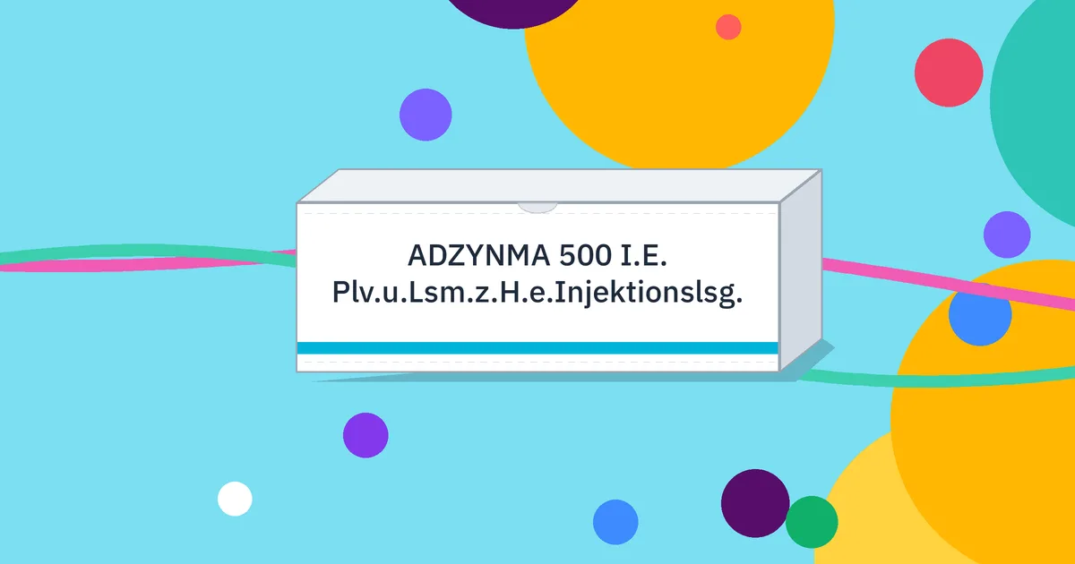 Symbolbild: Packung mit der Aufschrift ADZYNMA 500 I.E. Plv.u.Lsm.z.H.e.Injektionslsg. (PZN 19372313) – Verfügbarkeit und Bezug in Apotheken in Frankfurt am Main