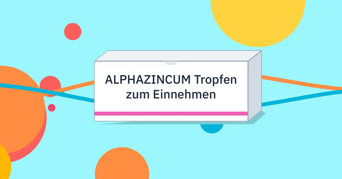 Symbolbild: Packung mit der Aufschrift ALPHAZINCUM Tropfen zum Einnehmen (PZN 02068479) – Verfügbarkeit und Bezug in Apotheken in Frankfurt am Main