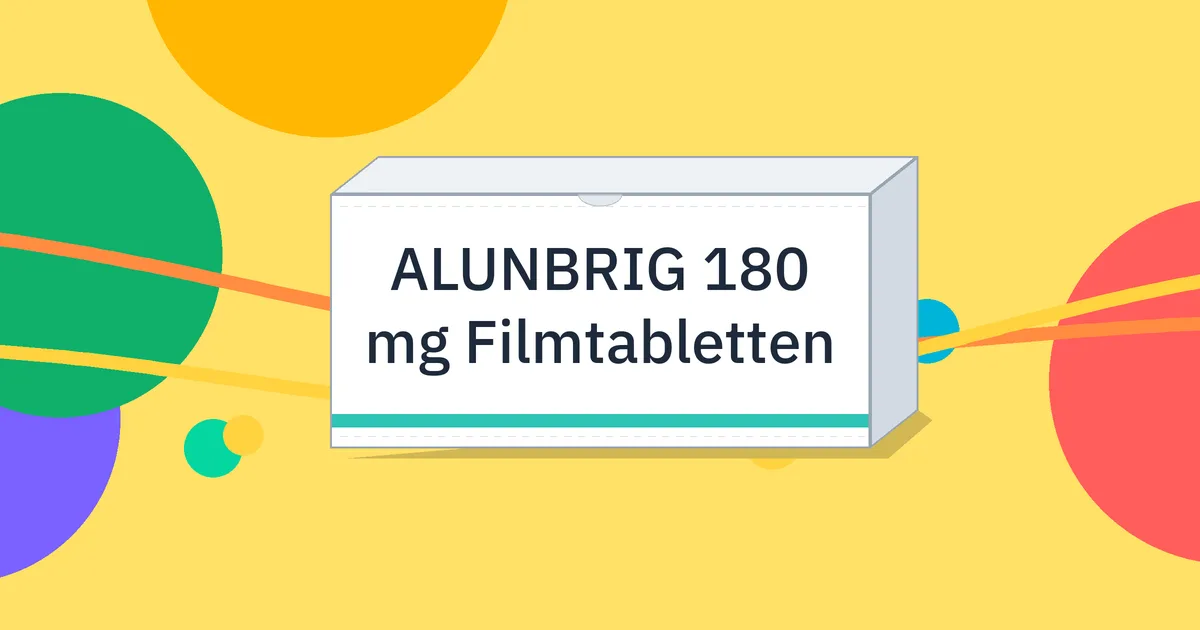 Symbolbild: Packung mit der Aufschrift ALUNBRIG 180 mg Filmtabletten (PZN 18777597) – Verfügbarkeit und Bezug in Apotheken in Frankfurt am Main