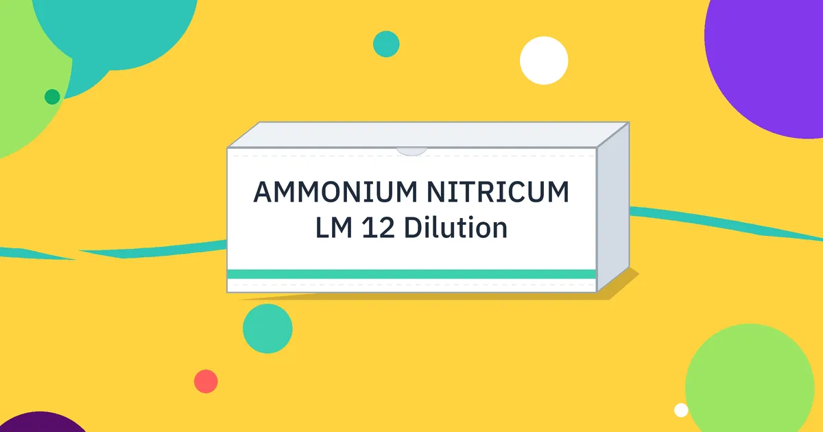 Symbolbild: Packung mit der Aufschrift AMMONIUM NITRICUM LM 12 Dilution (PZN 13321800) – Verfügbarkeit und Bezug in Apotheken in Frankfurt am Main